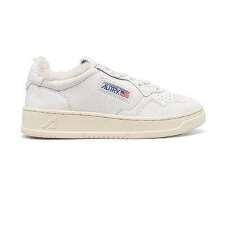 Autry Femme, Chaussures, Blanc, Taille: 41 EU Baskets Basses en Cuir Blanc
