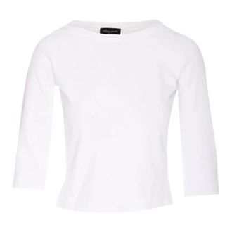 Roberto Collina Boot-Ausschnitt Strickwaren f&uuml;r Frauen - - Tops - Damen - Wei&szlig; - L
