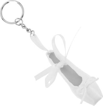 UPKOCH Porte-cl&eacute;s Mini Ballerine Blanc de Chaussure de Ballet, Accessoire Paquet &agrave; Dos et Portefeuille pour Passionn&eacute;s de Danse, Charme D&eacute;licat et Compact, P
