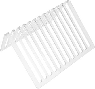 Angoily Vinyl Schallplattenst&auml;nder und CD Ablage aus Acryl Dreieckiger B&uuml;cher und Dokumentenhalter 12 Schlitz Aufbewahrungsregal f&uuml;r Schreibtisch B&uuml;ro und Zuh