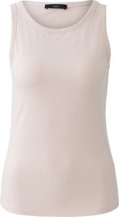Oui Damen Top FILIZ elastische Viskoserippe schmal geschnitten Uni