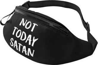 Generic Pas AujourdHui Satan Sac De Voyage Polyvalent Sacs Banane L&eacute;ger Fanny Pack Pour Sorties Jogging V&eacute;lo &Agrave; Dos 14X35Cm