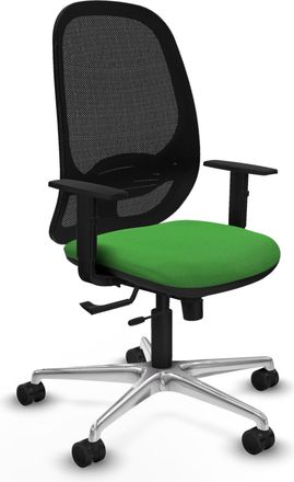 Piqueras y Crespo Schreibtischstuhl zylindrisch gr&uuml;n mit 1D-Armen, h&ouml;henverstellbare Lendenwirbelst&uuml;tze, ausgestattet mit Syncro/Translack und Schneidschaum, mit Rollen