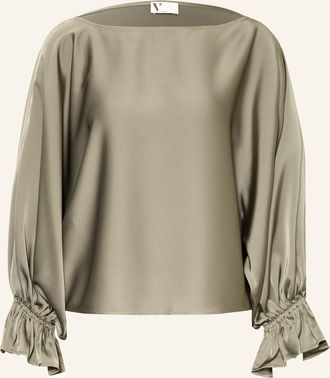 Vera Mont V By Vera Mont Blusenshirt Aus Satin Mit Volants gruen