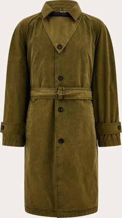 Ferragamo Herren Einreihiger Trenchcoat Gr&uuml;n