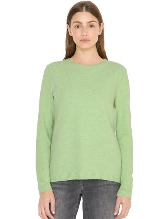 Cecil Softer Pullover in Unifarbe Bamboo Green Melange XXL
