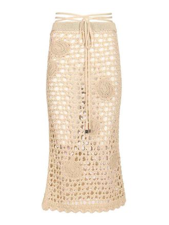 The Attico Jupe Midi - Beige