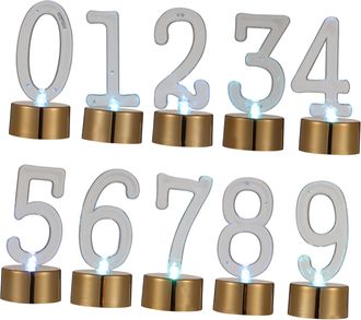 Garneck 10 Stücke Geburtstag Digitale Kerze Flammenlose Anzahl Kerzen Dekorative Lampe