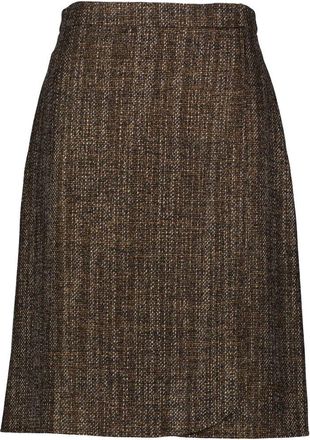 Fendi Damen Midirock mit Wolle und Alpaka