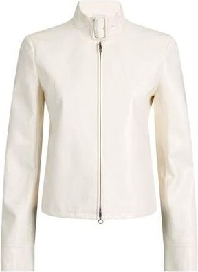 Courr&egrave;ges Veste vernie en coton m&eacute;lang&eacute;