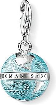 Thomas Sabo Charm Club 0754-007-1 Pendentif-breloque pour femme, en forme de globe terrestre en argent Sterling 925