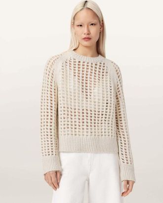 AllSaints Suniva - Pullover in Kreidewei&szlig;
