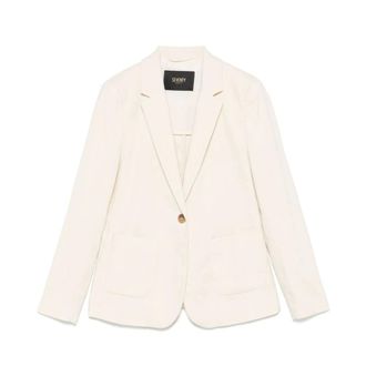 Seventy Femme, Vestes, Beige, Taille: 42 FR Veste dext&eacute;rieur en m&eacute;lange de lin