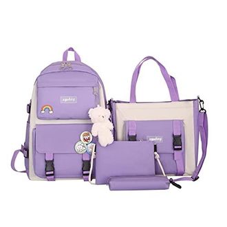 Generic Sac &agrave; dos d&eacute;cole, sac &agrave; dos, sac &agrave; main et stylo, sac &agrave; main, sac &agrave; main, sac &agrave; main, quatre ensembles, sac &agrave; main pour femme, sac &agrave; dos en cuir, viol