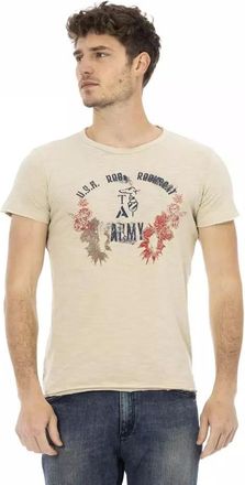 Trussardi Homme, Tops, Beige, Taille: M Action T-shirt &agrave; manches courtes