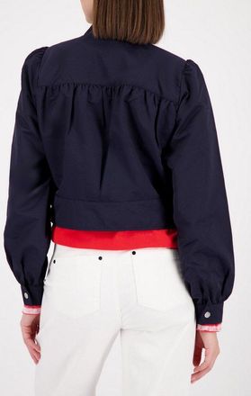 Monari Kurzjacke Nylon Stehkragen, Regular Fit, Kr&auml;uselung an der Schulter