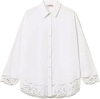 Twinset Femme, Blouses et Chemises, Blanc, Taille: 38 FR Chemise en coton