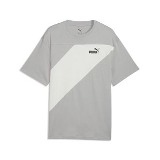 Puma POWER Colorblock T-Shirt Herren, Kleidung, Grau, M