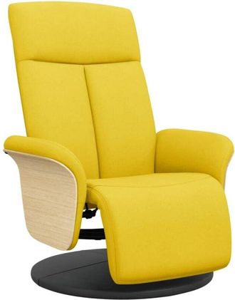 vidaXL Relaxsessel mit Fußteil Hellgelb Stoff Vidaxl