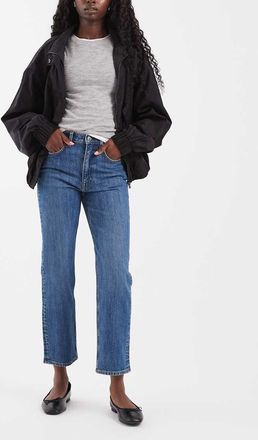 Arket jean slim stretch jambe droite bleu d&eacute;lav&eacute; moyen-bleu marine