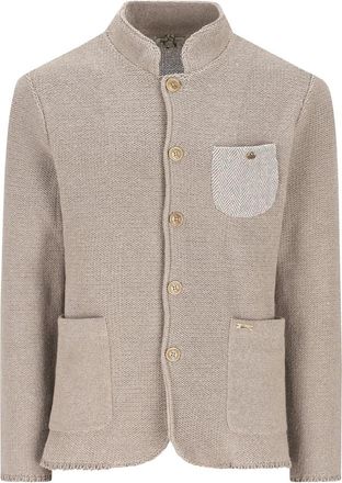 Luis Trenker Trachten-Strickjacke Luwainer aus einem Baumwoll-Mix, Regular in
