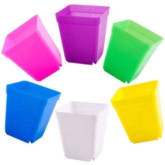 Hemobllo 48 St&uuml;ck Quadratische Kleine Pflanzt&ouml;pfe aus Kunststoff 7cm mit Matter Oberfl&auml;che und Ablaufl&ouml;chern f&uuml;r Sukkulenten und Zimmerpflanzen Platzsparend f&uuml;