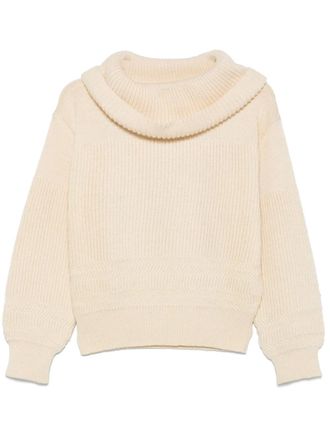 Issey Miyake pull à col bénitier (années 1980) - Tons neutres