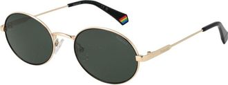 Polaroid Goldene Metallsonnenbrille