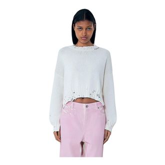 Marni Logo Motiv Pullover - - Knitwear - Damen - Wei&szlig; - S