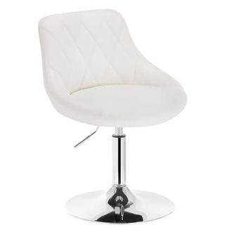 Woltu Lot de 1 Tabouret de comptoir réglable en Hauteur et pivotante,Tabouret de bistrot en Similicuir Structure métallique, Hauteur Réglable de 42-58cm, Bl