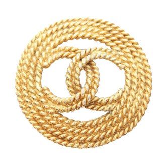 Chanel Broche style corde Pre-owned - Femme - Pre-owned - Jaune - Taille: ONE Size