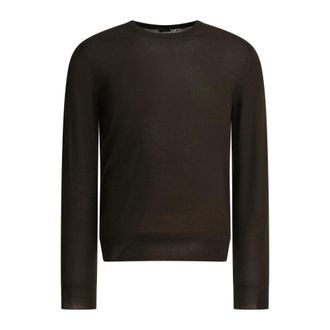 Tom Ford Pull en maille fine &agrave; col rond - Homme - Pulls - Brun - Taille: 2XL