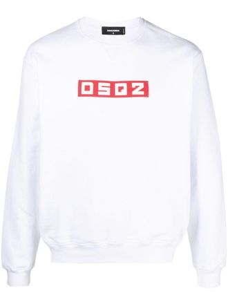 Dsquared2 sweat en coton à patch logo - Blanc