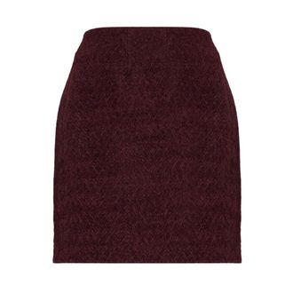Rotate Rotate Birger Christensen - Ro Boucle Mini Skirt - Femme - Jupes - Rouge - Taille: 38 FR