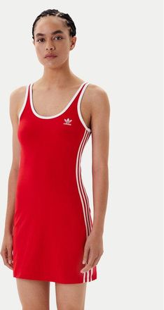 adidas Kleid für den Alltag adicolor 3-Stripes JW2584 Rot Slim Fit
