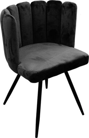 The Home Deco Factory The Home Deco Factory - Chaise Ariel Velours Noir Home Deco Factory