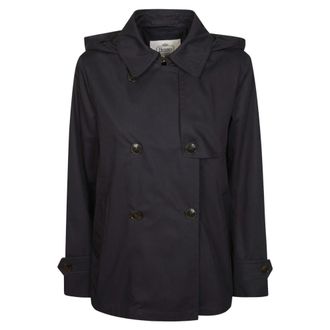 Herno Trench Corto Dean - - Coats - Damen - Blau - L