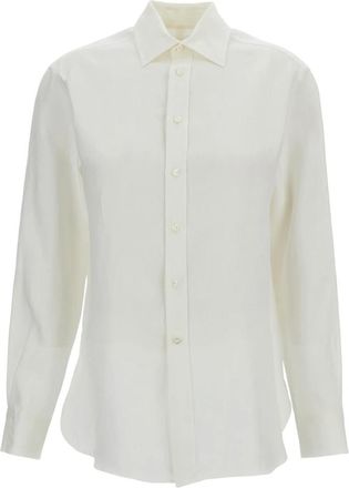 Ralph Lauren Femme, Blouses et Chemises, Blanc, Taille: 38 FR Chemise en lin Adrien