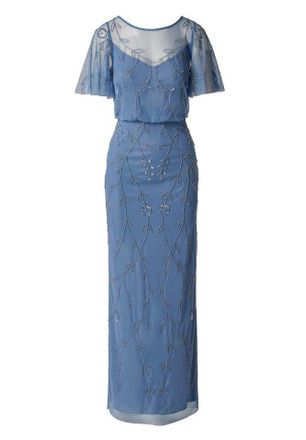 Adrianna Papell Abendkleid Bead Blouson Long Dress Elegantes und raffiniertes Etuikleid