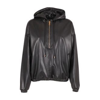 Elisabetta Franchi Femme, Vestes, Noir, Taille: 42 FR Hooded SweaT-shirt