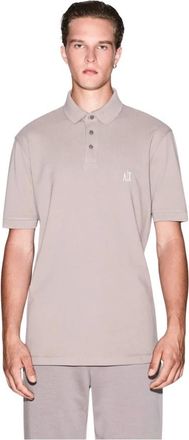 A|X Armani Exchange Homme, Tops, Gris, Taille: M Polo en coton coupe classique avec logo