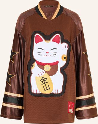 Goldbergh Goldbergh Longsleeve Maneki Mit Pailletten braun