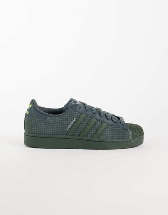 adidas Originals Superstar II baskets grises &agrave; motif quadrill&eacute;