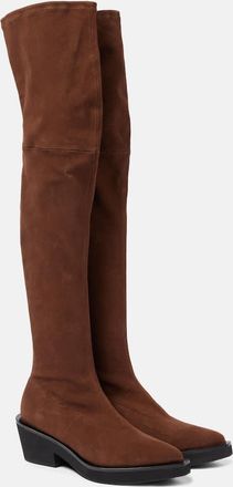 Robert Clergerie Overknee-Stiefel Tenny aus Veloursleder