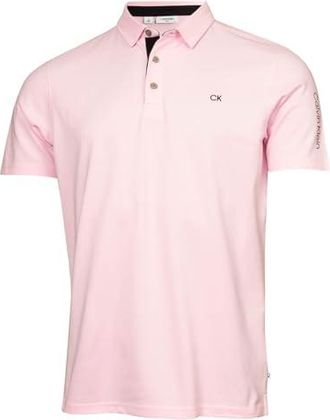 Calvin Klein Polo Uni Golf pour Hommes - Rose b&eacute;b&eacute; - XXL