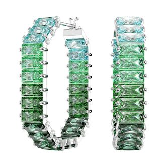 Swarovski Matrix Baguette Hoop - - Accessories - Damen - Gr&uuml;n - ONE SIZE
