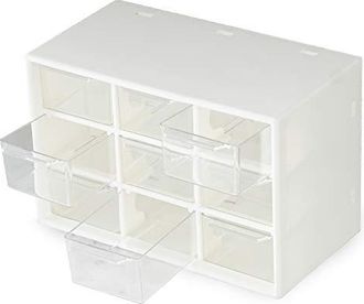 Generic TFixol Bo&icirc;te de rangement pour pi&egrave;ces en plastique avec 9 tiroirs - Solution de montage mural