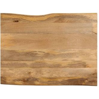 vidaXL vidaXL Dessus de table 110x80x2,5 cm bord vivant bois massif manguier