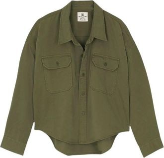 Denimist Femme, Blouses et Chemises, Vert, Taille: 36 FR Cropped Utility Shirt