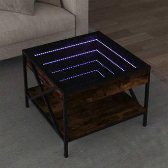 vidaXL Couchtisch mit Infinity-LED R&auml;uchereiche 50x50x38 cm - Vidaxl